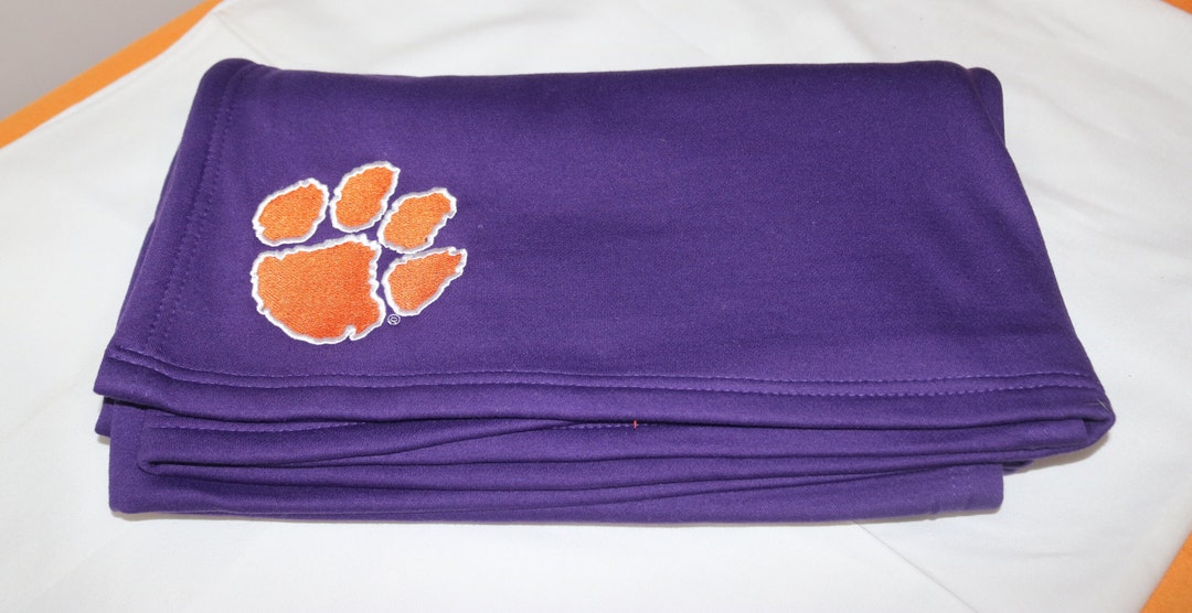 Clemson Mvsport Extra Large Blanket With Official Tiger Paw in Orange ...