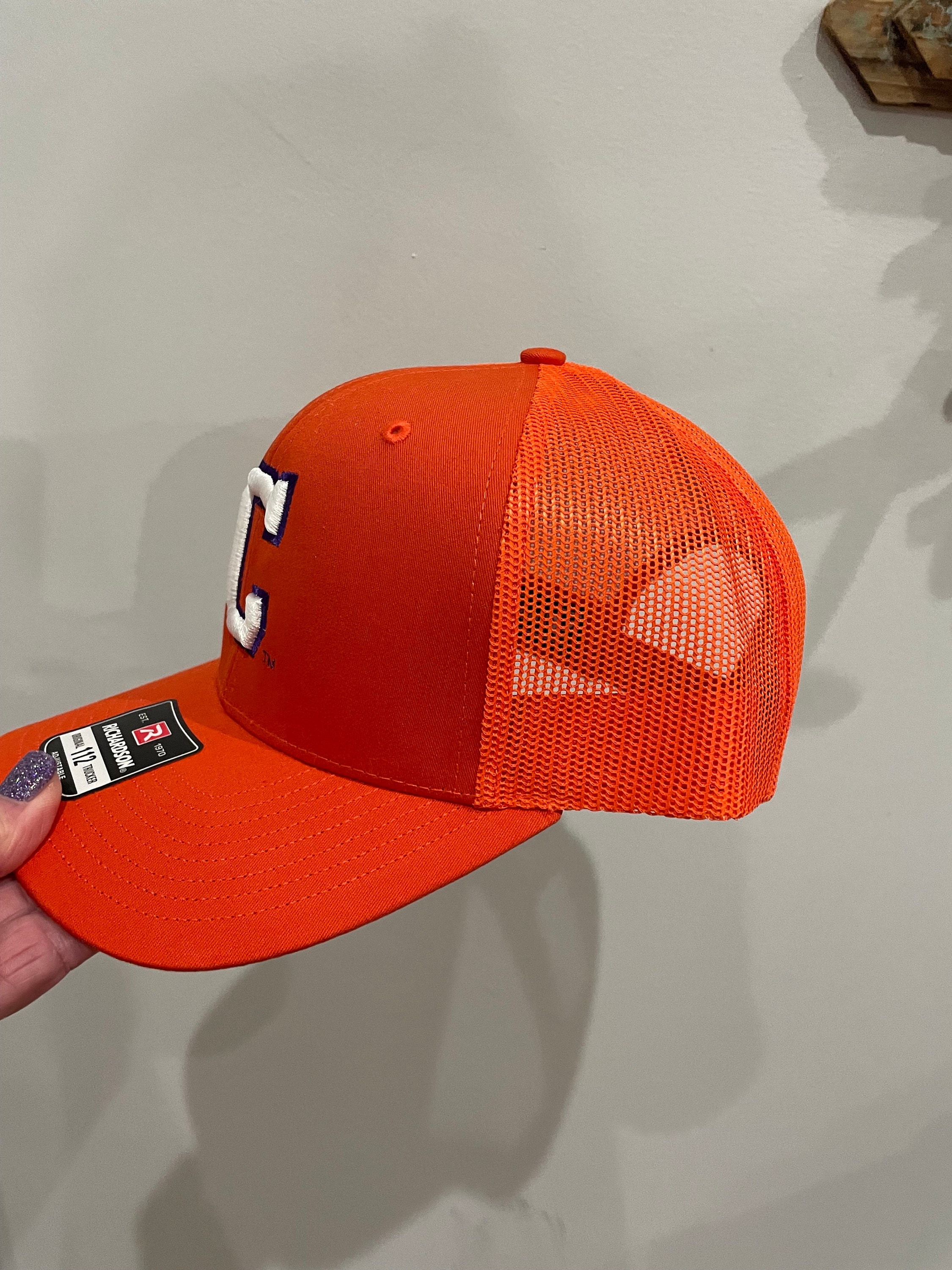 Clemson Danny Ford Block C 3D Puff Hat With Paw in Solid Orange R112 - Etsy