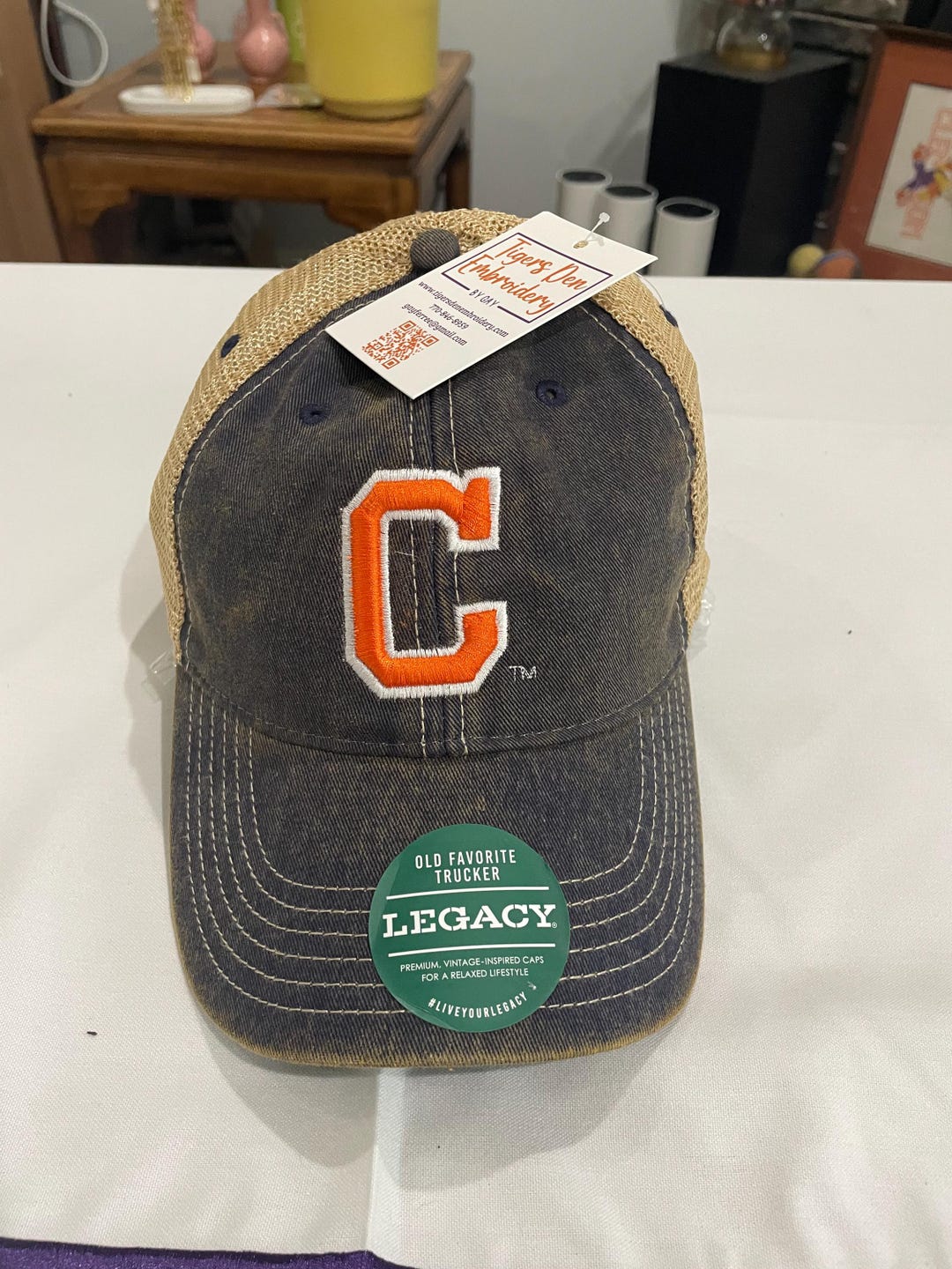 Danny Ford 3D Puff Block C Clemson Tigers Limited Edition Navy/tea ...