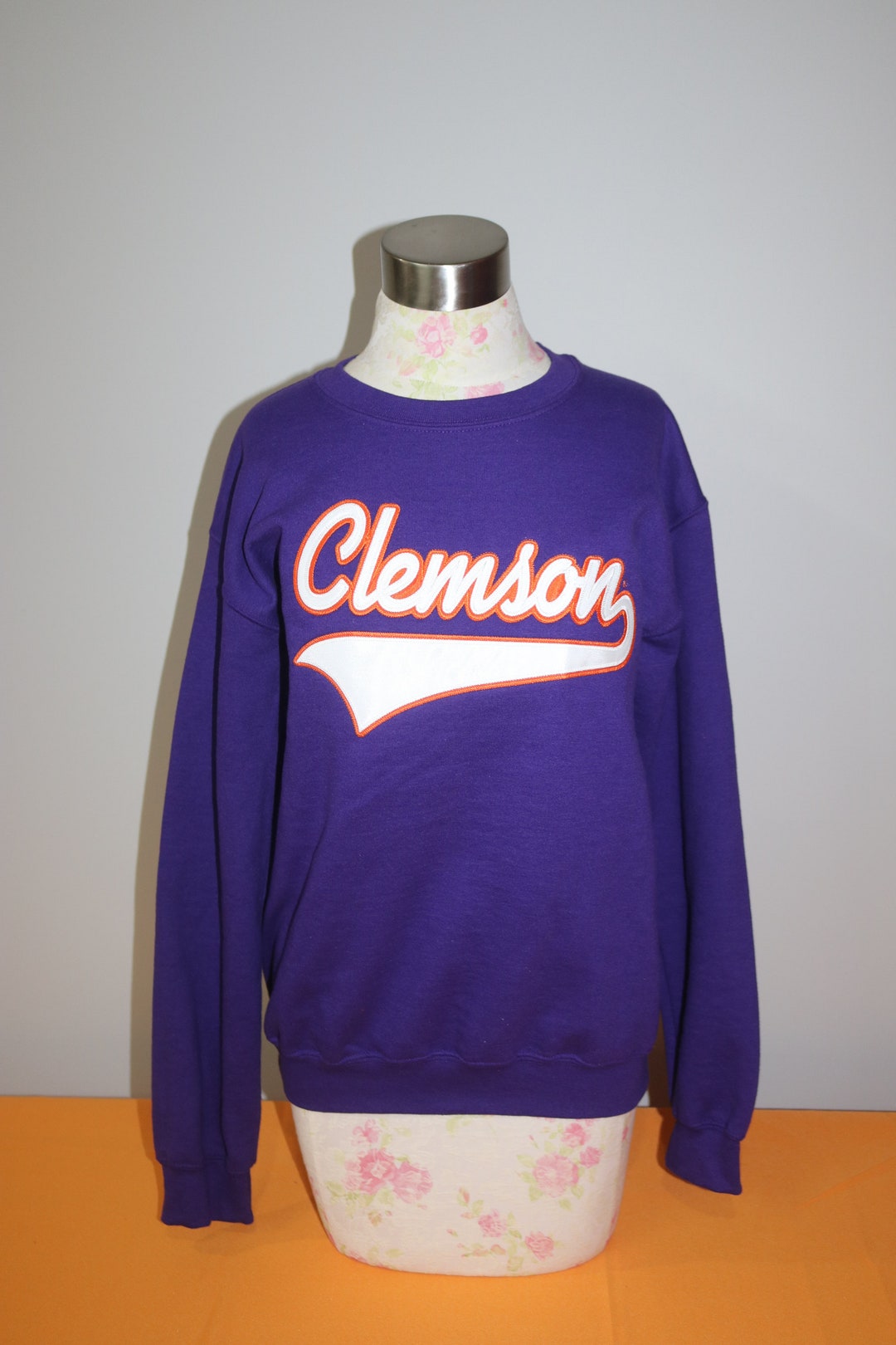 Clemson Two Color Cursive Tackle Twill Crewneck UNISEX - Etsy
