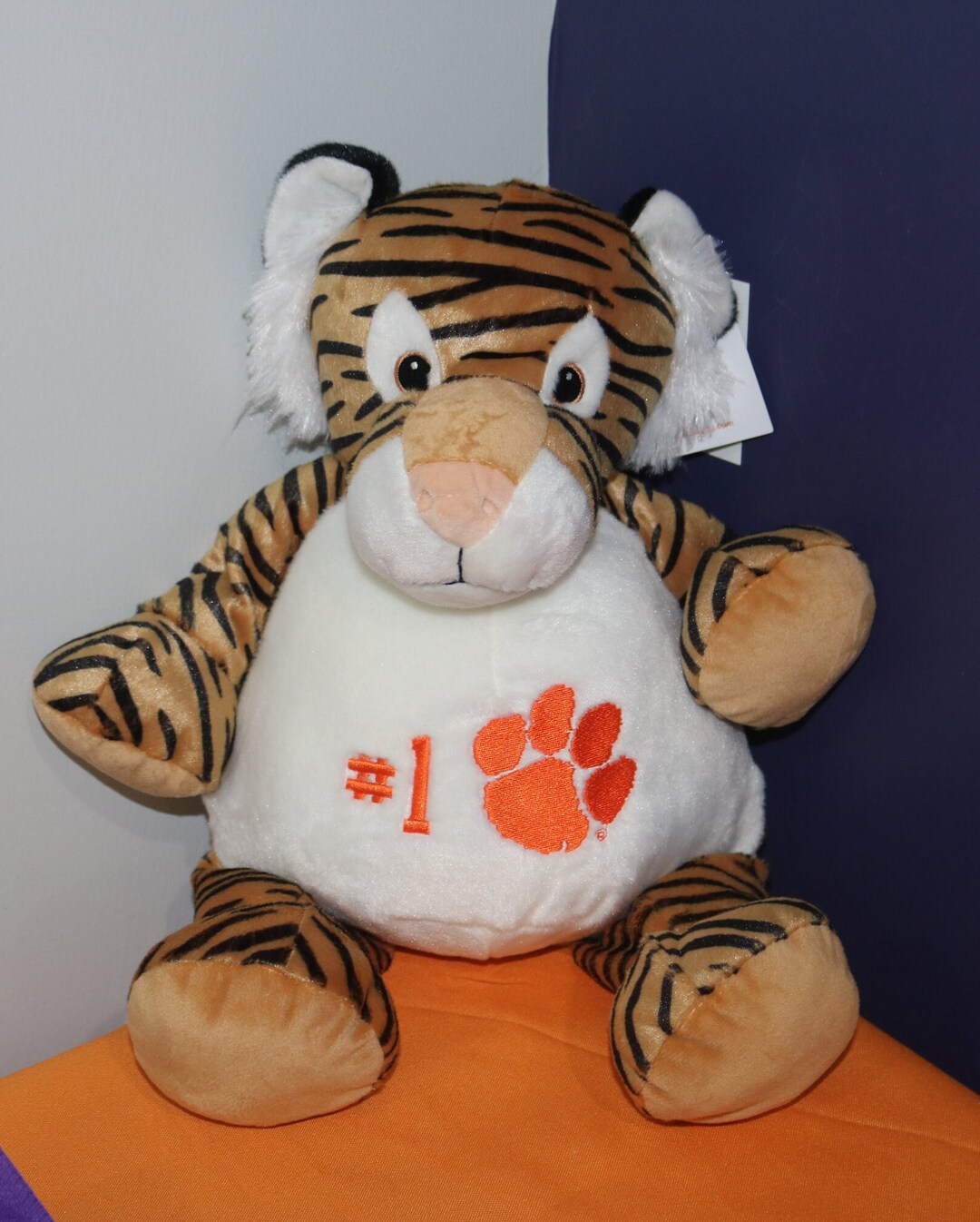Clemson Tiger Stuffed Tiger #1 With Official Clemson Tiger Paw - Etsy