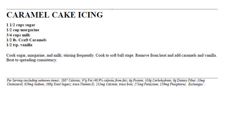 Vintage and Old Southern Church Cookbook Cake and Dessert Recipes - Etsy