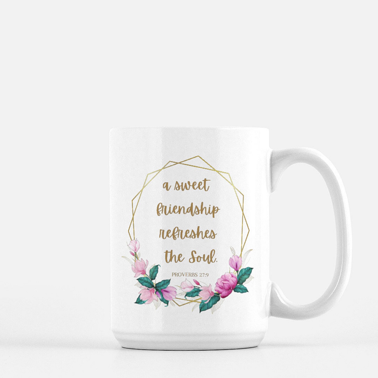 Bible Verse Proverbs 27:9 Ceramic Coffee Mug/cup A Sweet - Etsy