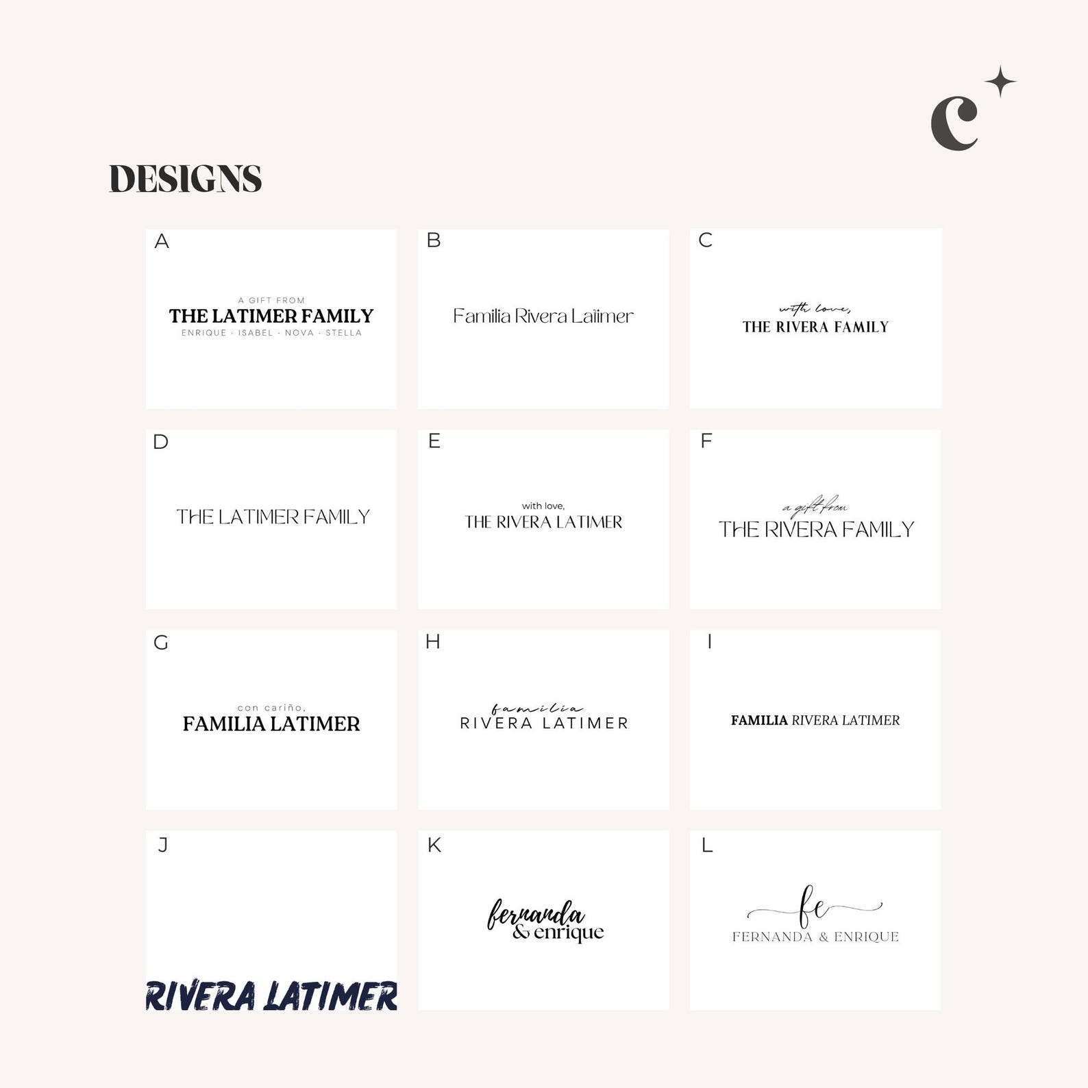 Foil Personalized Gift Tags, Custom Family Name Tags With Background ...