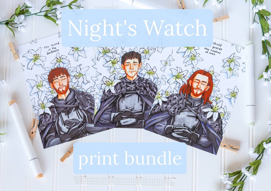 Game of Thrones Night's Watch Art Print Bundle | Eddison Tollet, Pypar ...