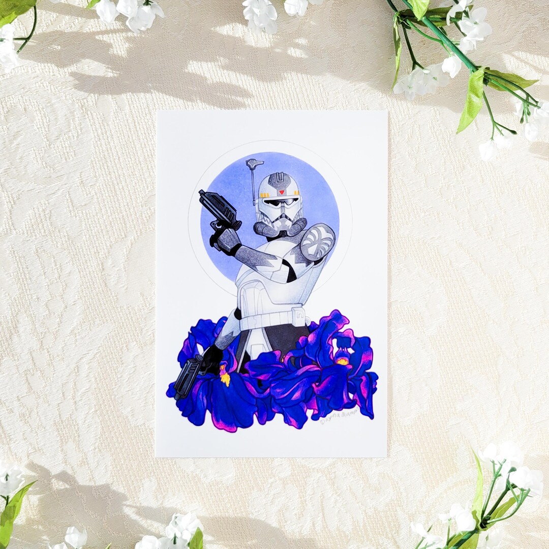 SHINY Commander Wolffe Metallic Print From Star Wars: the Clone Wars ...