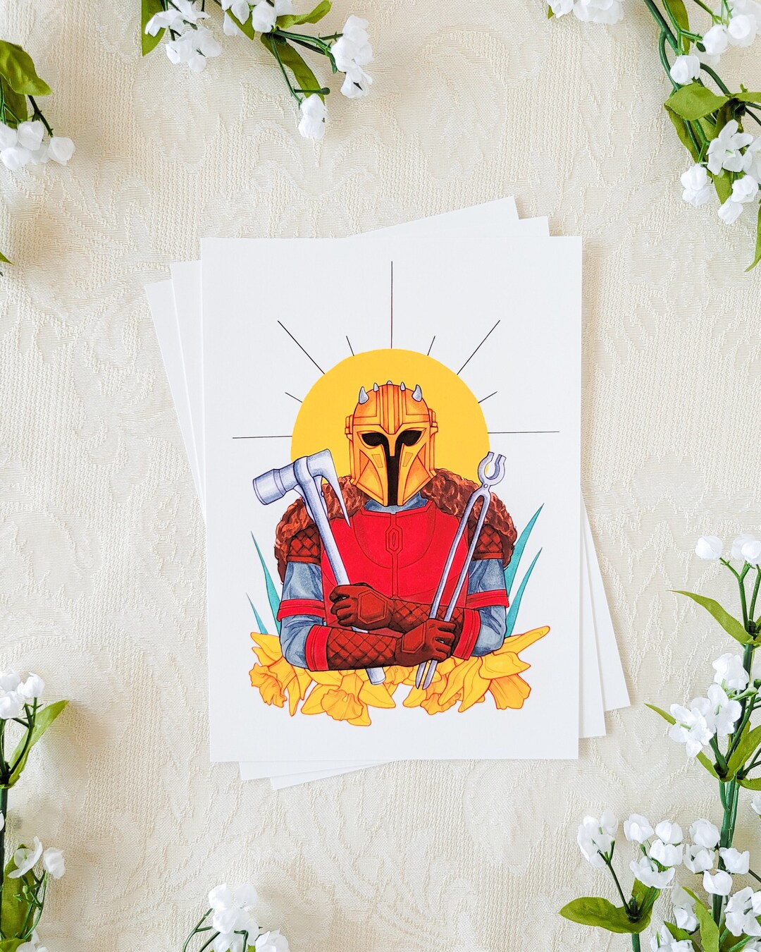 The Armorer Star Wars the Mandalorian Traditional Art Print - Etsy