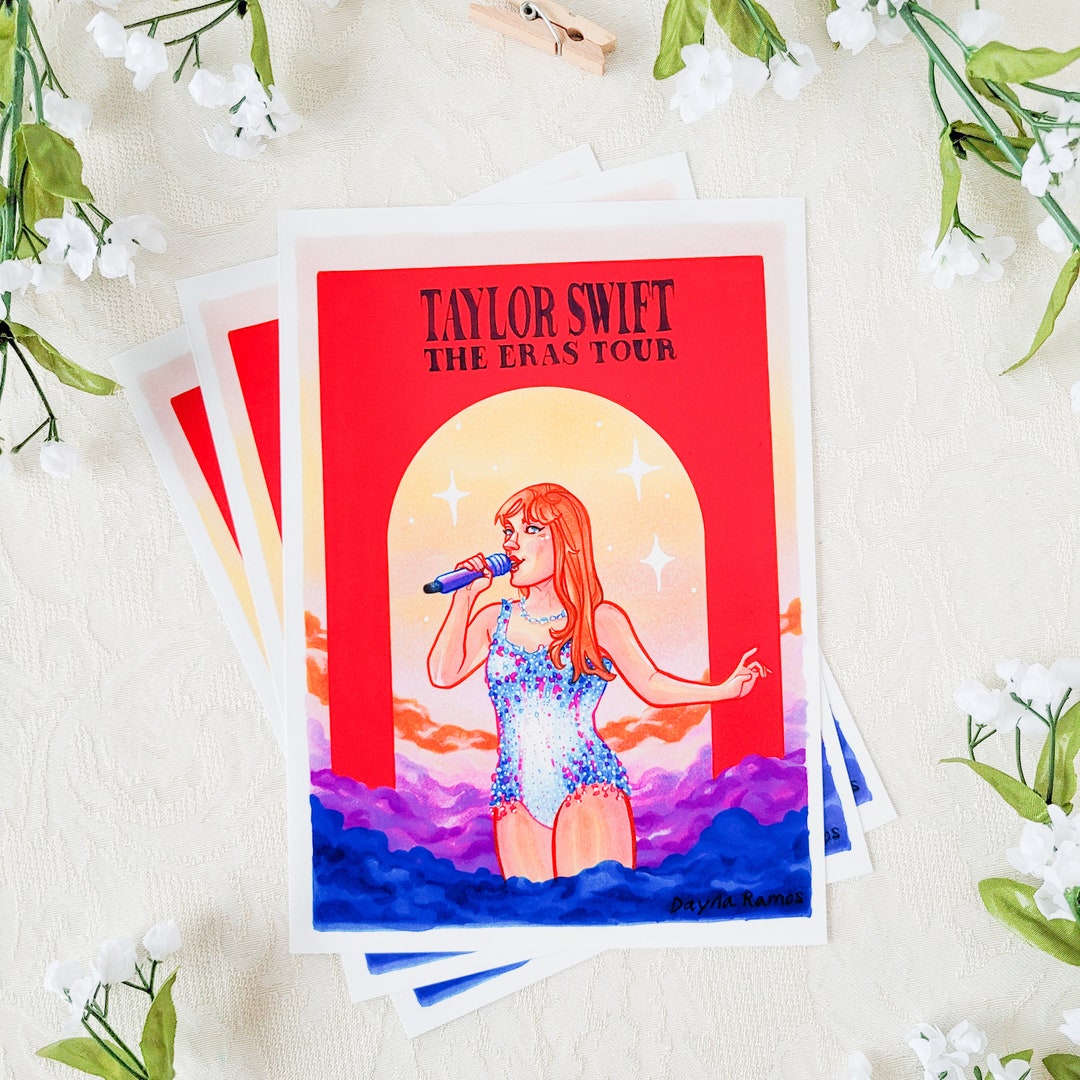 Taylor Swift the Eras Tour Taylor Swift Traditional Art Print of the ...