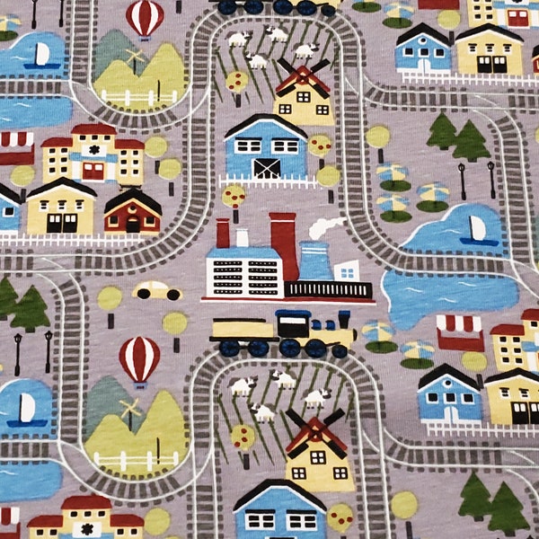 Train Track Fabric - Etsy