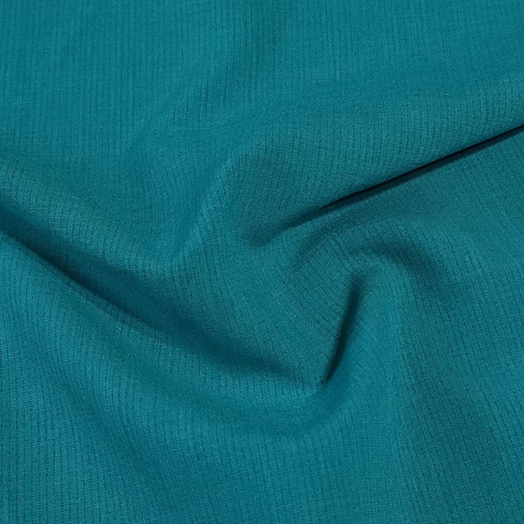 Woven Polyester Fabric, Very Pretty Teal Blue Striped Textured Fabric ...