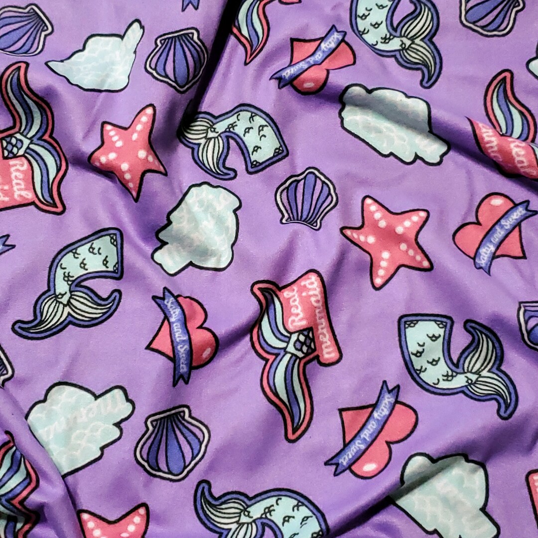 Mermaid Double Brushed Poly, Butter Soft Material, Mermaid Tail ...