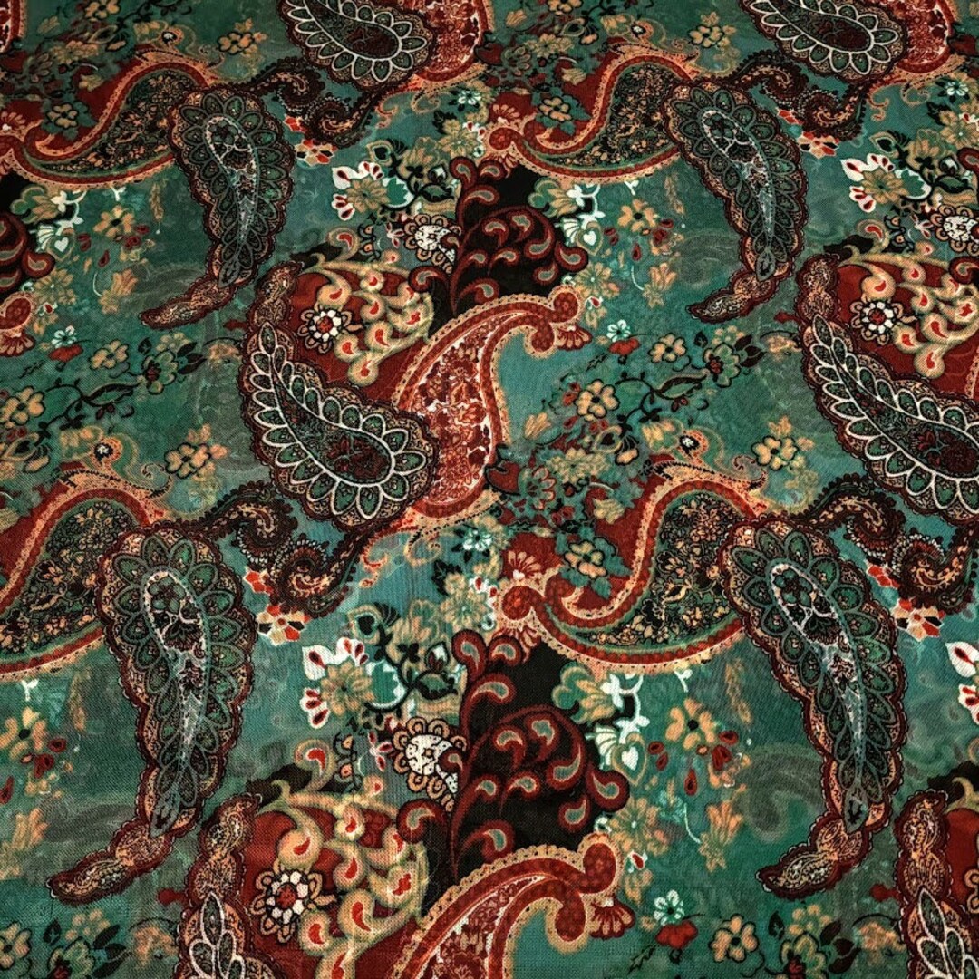 Poly Mesh Euro Stretch Knit. Zig Zag or Paisley Boho Print - Etsy