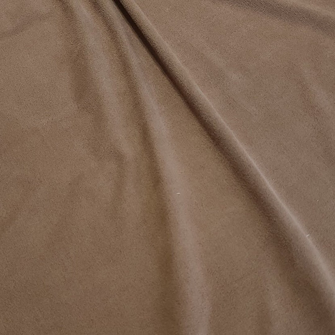 Viscose Spandex Euro Knit Fabric: Suede Feel and Look, Taupe Beige ...