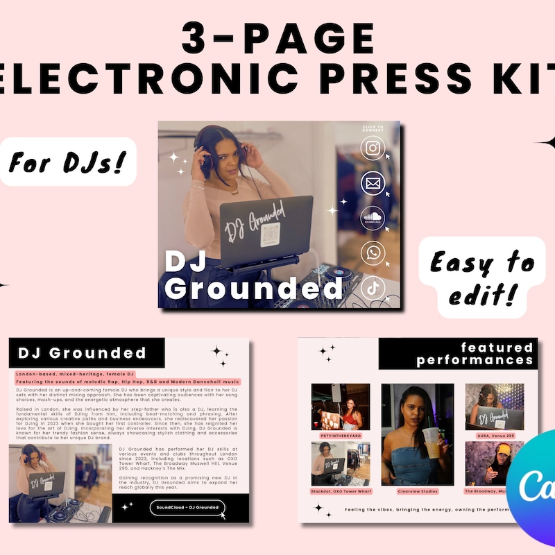 Dj Press Kit Template - Etsy