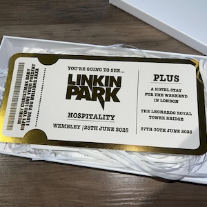 Personalised Concert Ticket | Any Show or Concert | Shiny Foil Colours ...