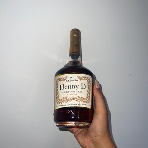 Digital Personalised Hennessy Bottle Label: Custom Birthday Gift ...