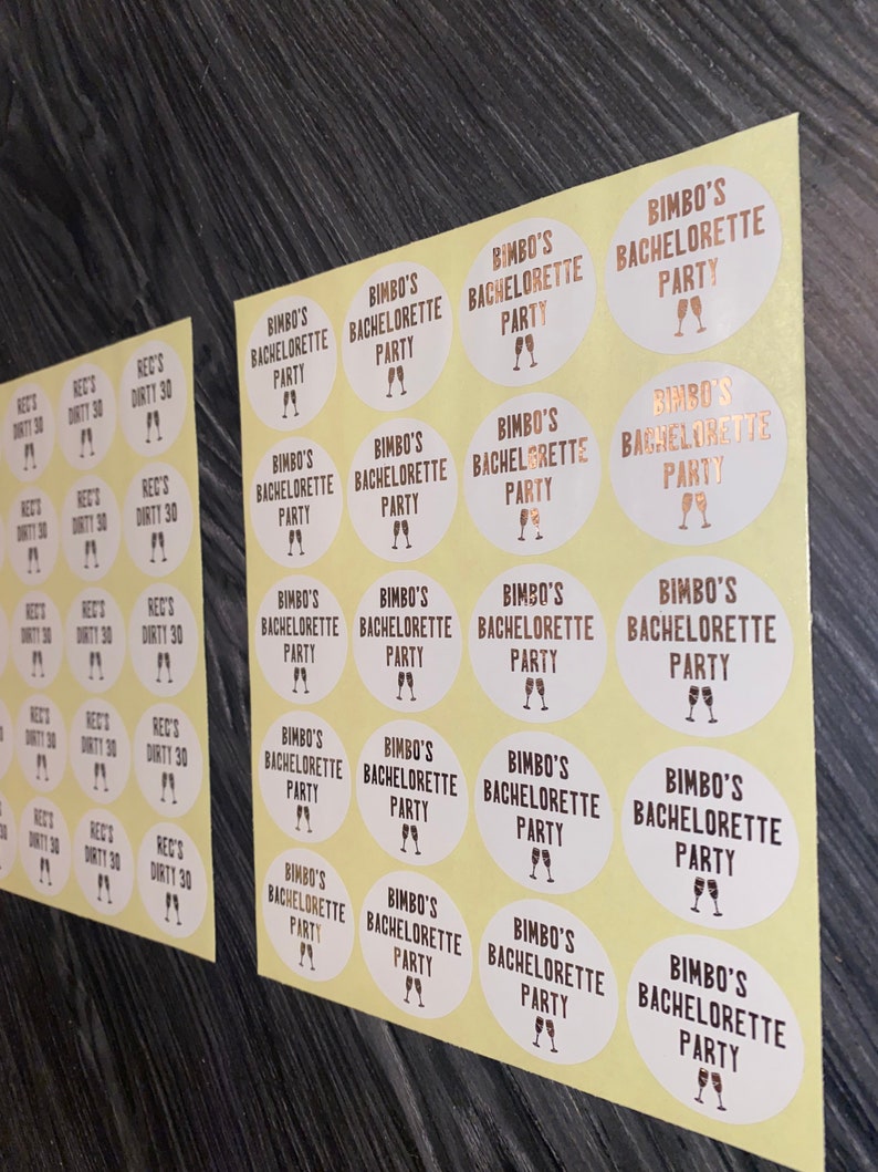 Personalised Party Cup Stickers: Foil Transfer, Birthday, Events - Etsy