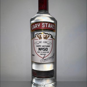 EDIT YOUR OWN Personalised Smirnoff Vodka Bottle Label - to Fit 700ml ...