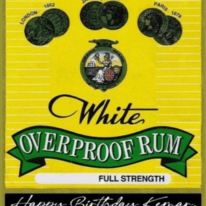 Digital Personalised Wray & Nephew Rum Bottle Label (digital Download ...