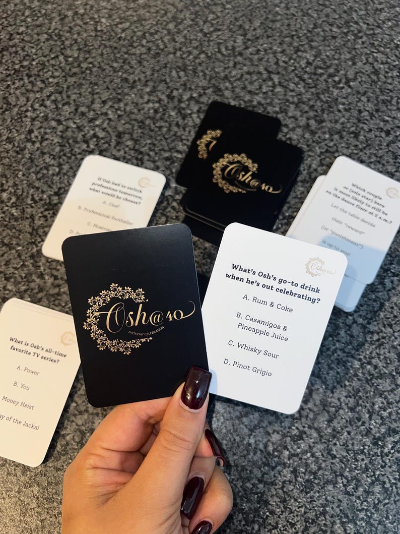 Create Your Own Drinking Game | Custom Card Game | Personalised Party ...