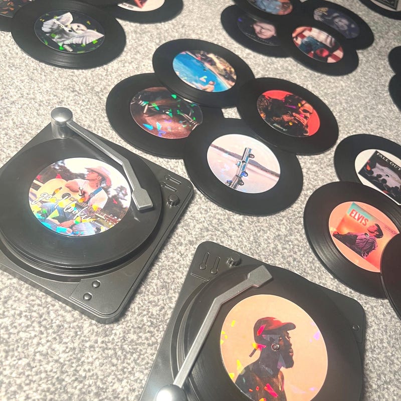 Vinyl Coasters - Etsy