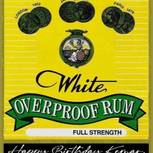 Personalised Wray & Nephew Bottle LABEL ONLY - Any Name / Message ...