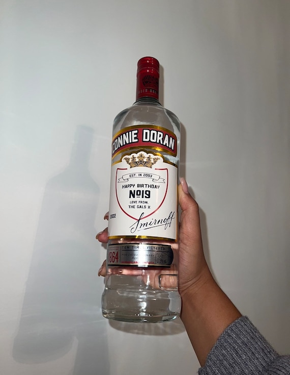 Personalised Smirnoff Vodka LABEL ONLY to Fit 700ml or 1L - Etsy