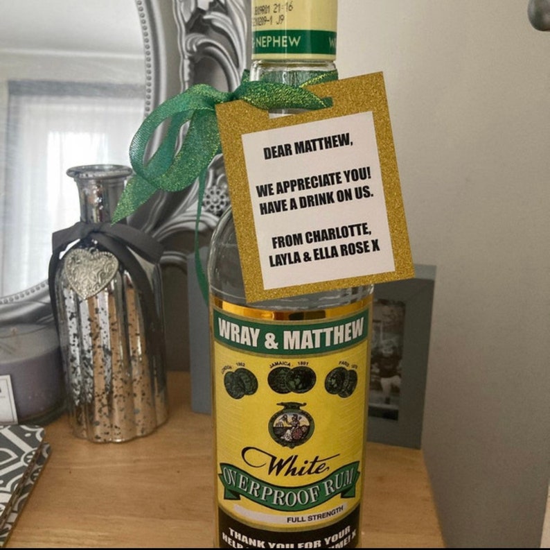 Personalised Wray & Nephew Bottle LABEL ONLY Any Name / - Etsy UK