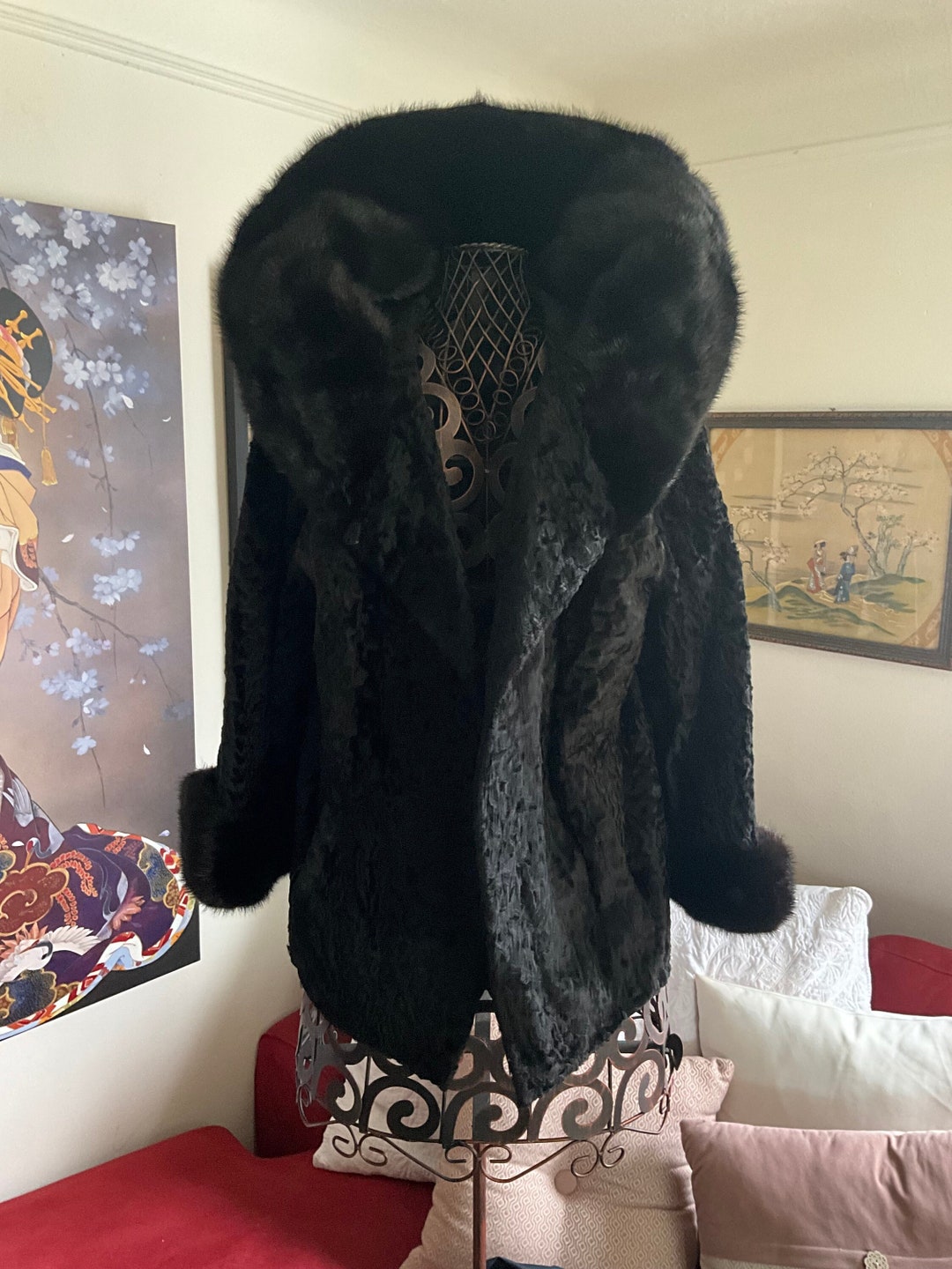 Mink Collared & Cuffed Jacket - Etsy