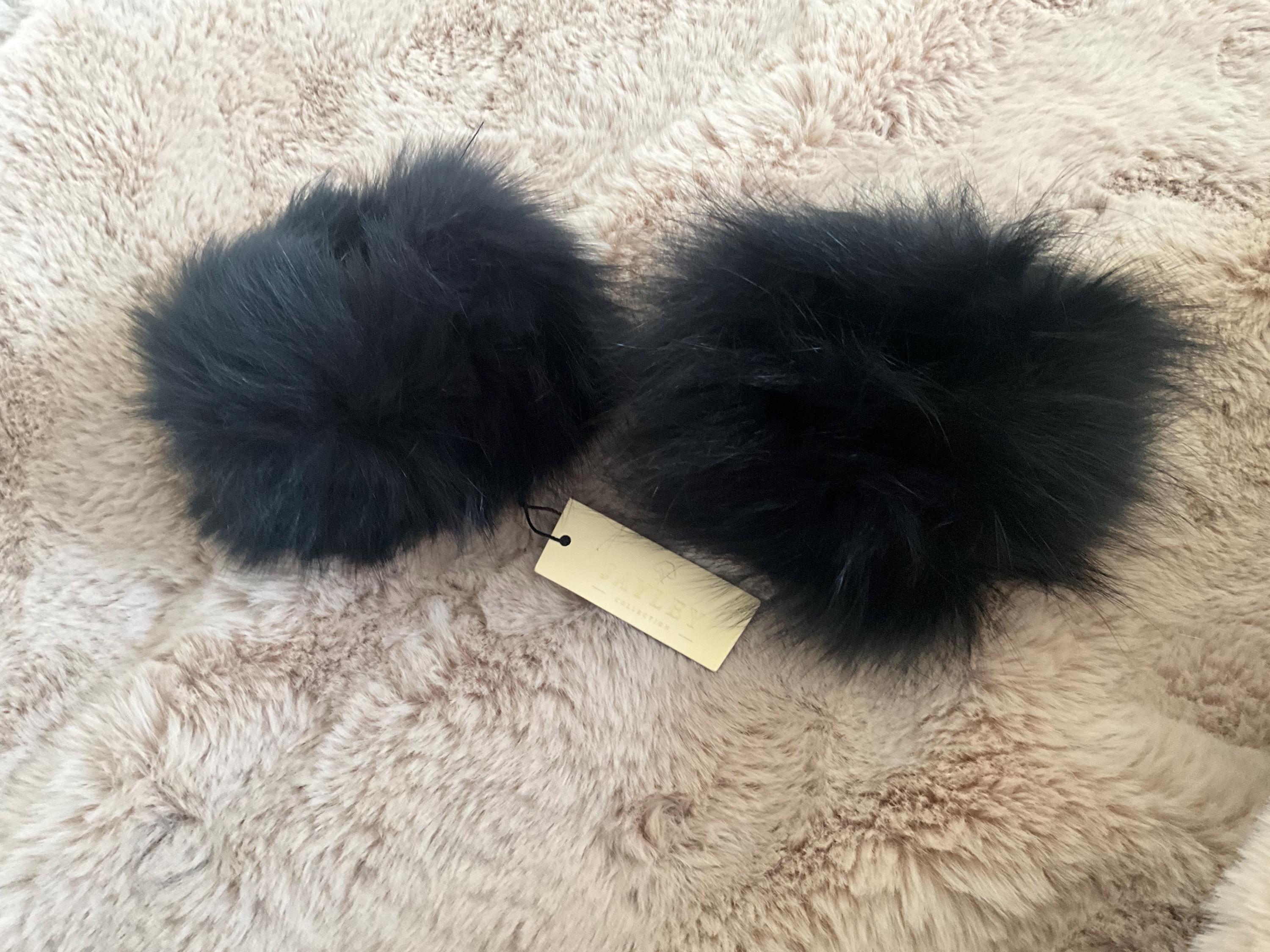 Genuine Black Fox Fur Cuffs - Etsy