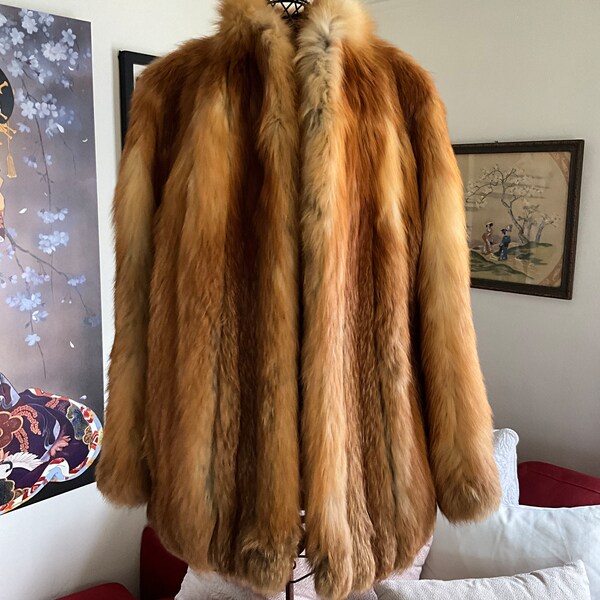 Red Fox Fur Coat - Etsy