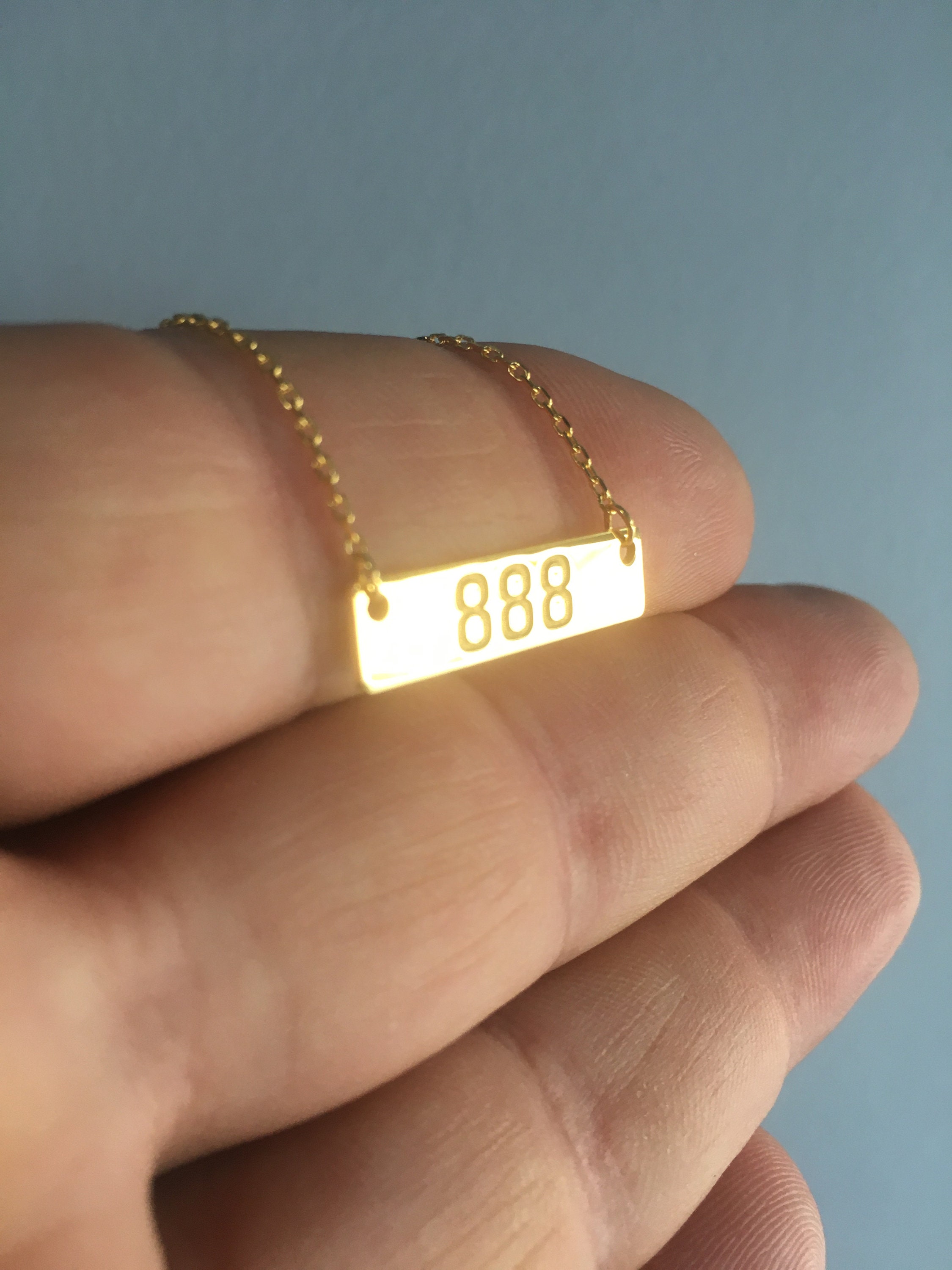 888 Number Necklace Angel Numbers Necklace Spiritual | Etsy