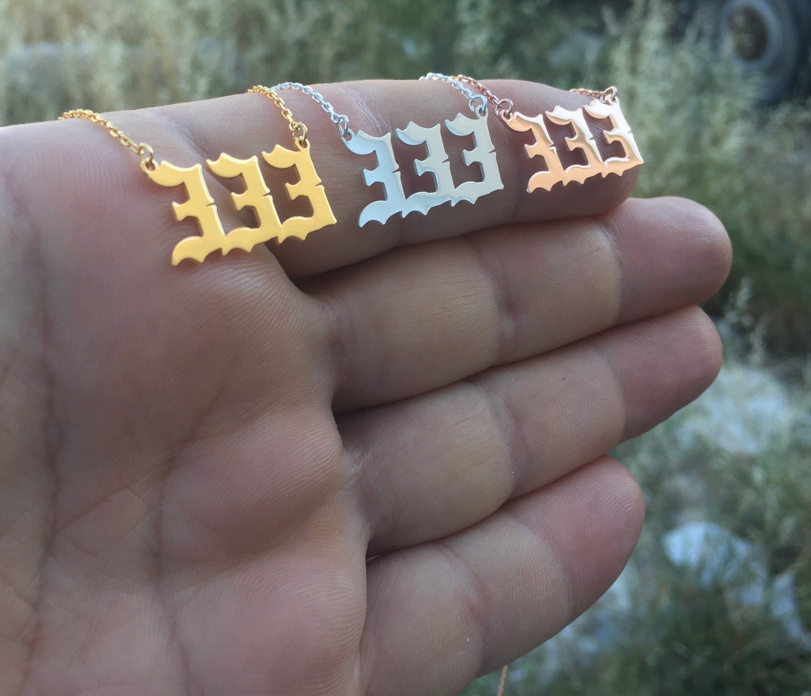 Angel Numbers Necklace 333 Angel Number Necklace Devil | Etsy