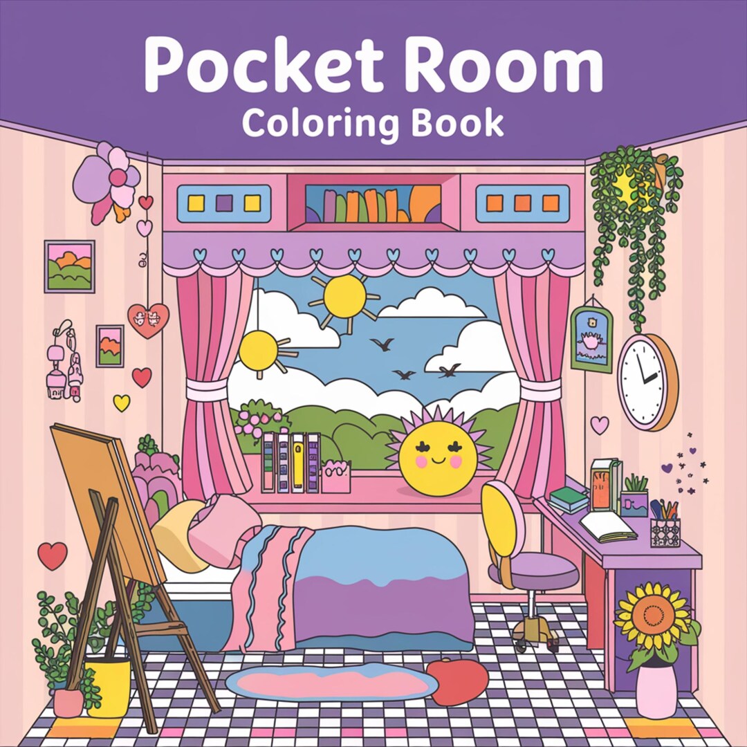 40 Pocket Room Coloring Pages, Digital Coloring Pages, Kid's Gift ...