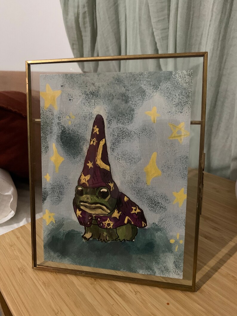 Wizard Frog Print - Etsy