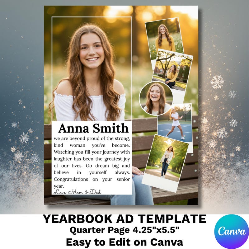 Yearbook Ad Quarter Page - Etsy