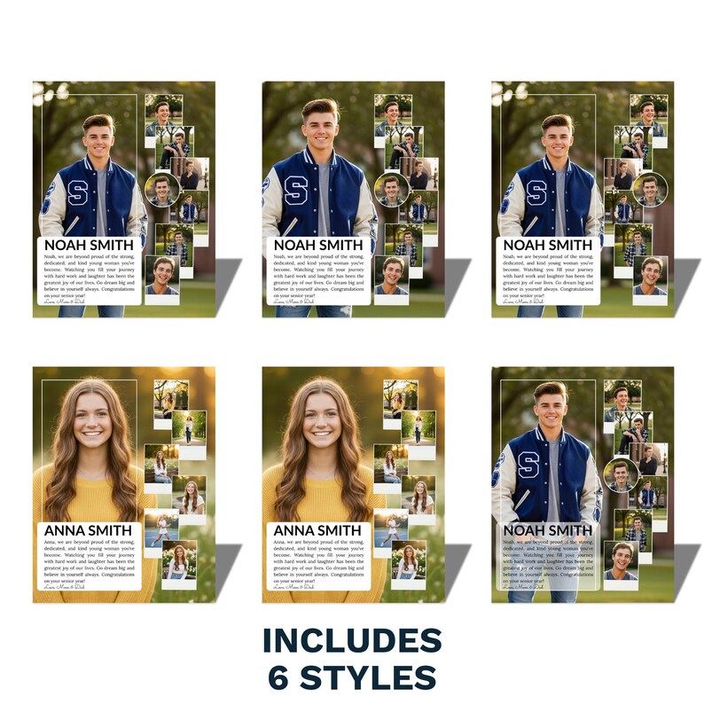 Graduation Yearbook Template: Editable Full Page Senior Yearbook Ad ...