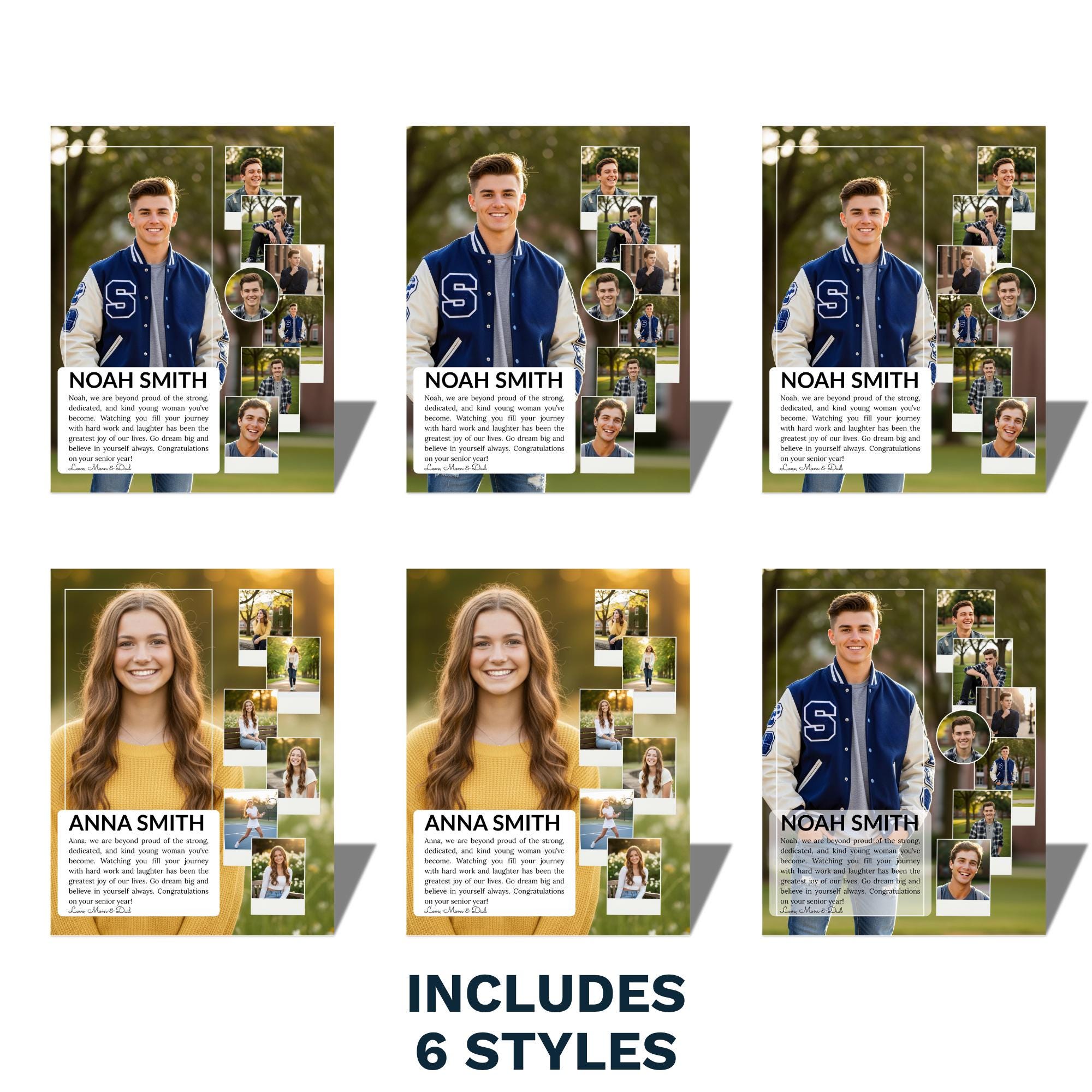 Graduation Yearbook Template: Editable Full Page Senior Yearbook Ad ...