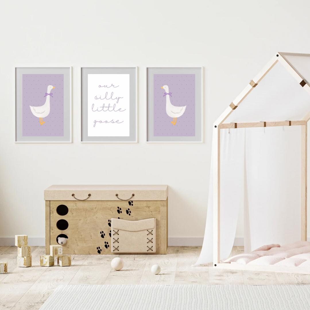 Our Silly Little Goose Wall Art, Goose Nursery Decor, Nursery Prints ...