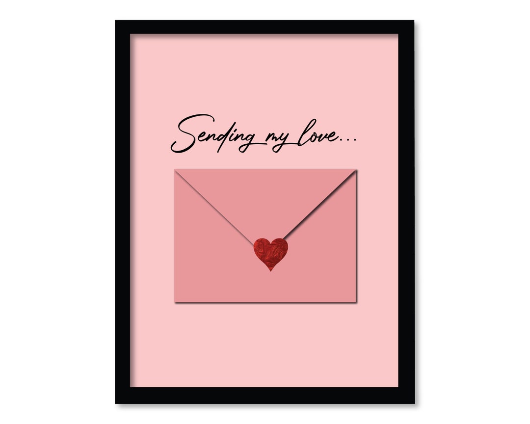 Envelope With a Red Heart | Printable Decoration | Photo Wall Print ...