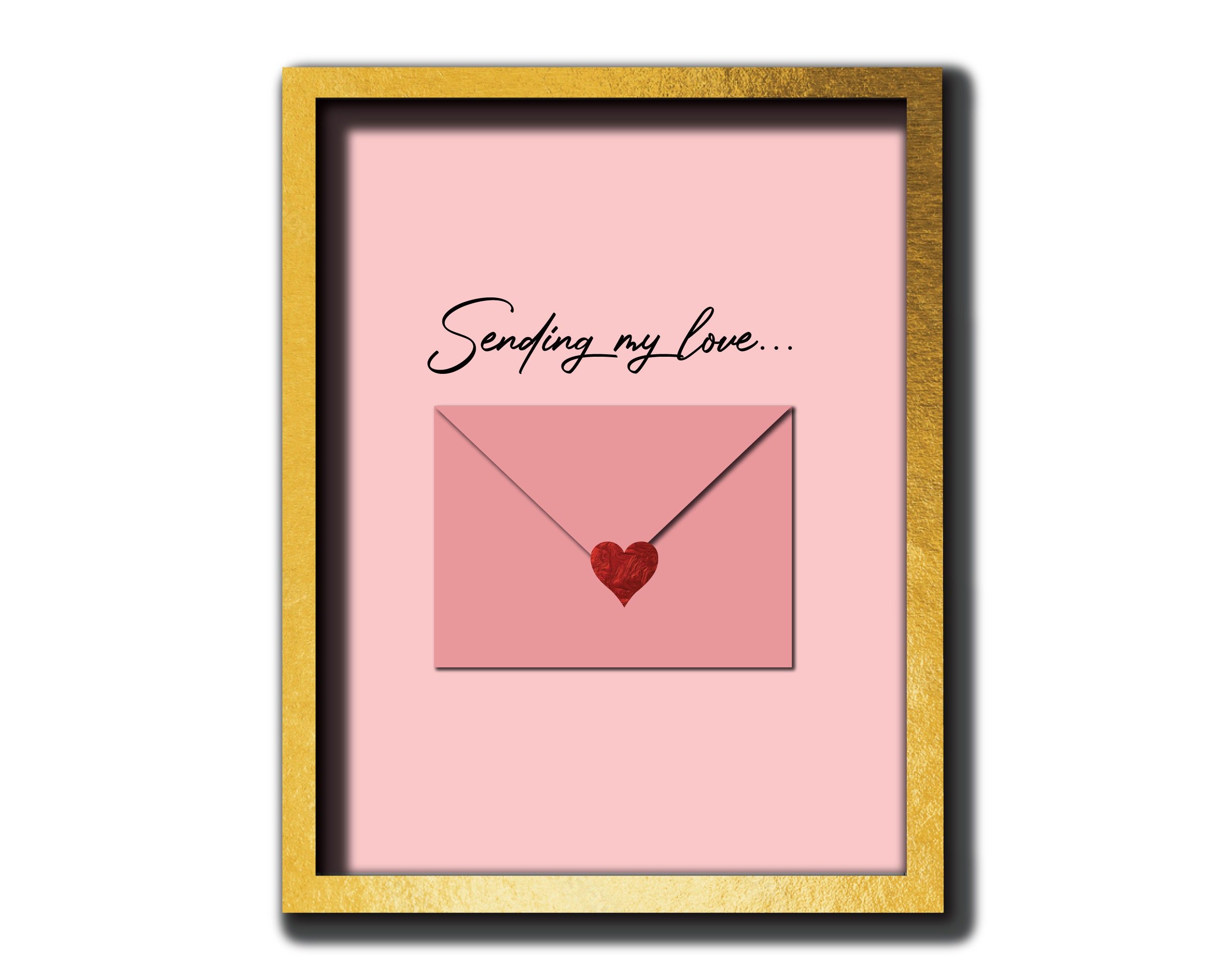 Envelope With a Red Heart | Printable Decoration | Photo Wall Print ...