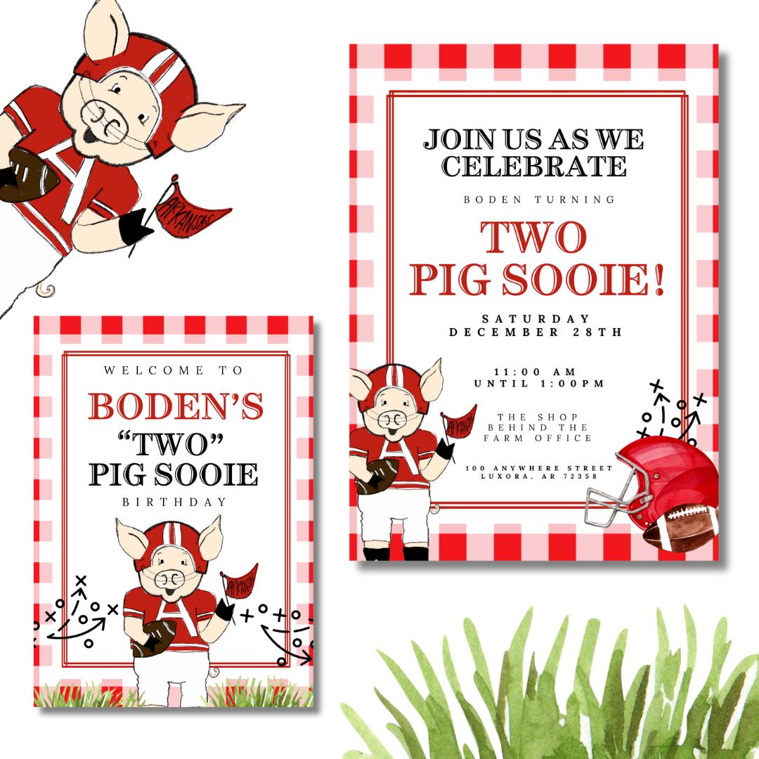 Two Pig Sooie Birthday Party Design Bundle - FREE PERSONALIZATION - Etsy