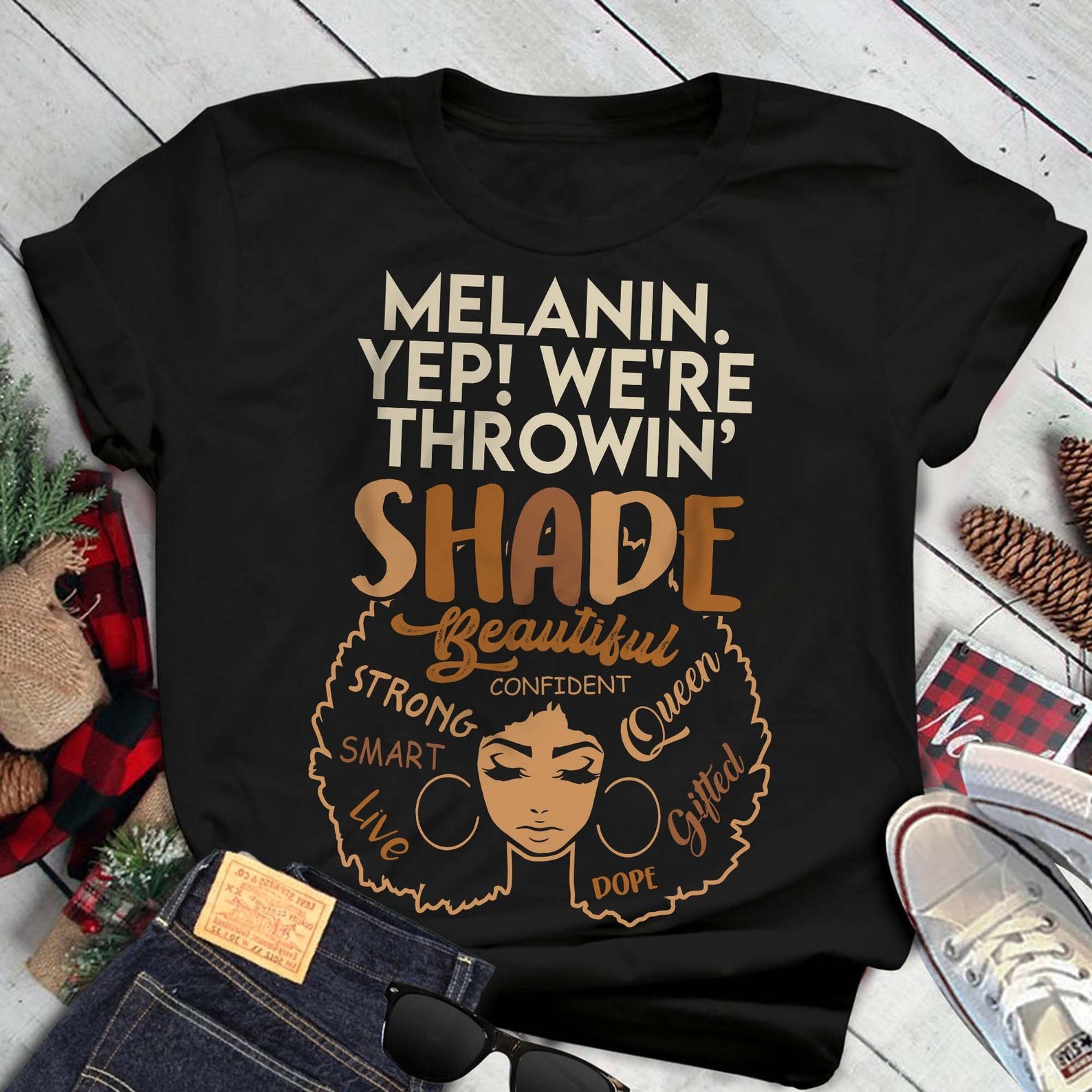 Melanin Queen Tee Shirt Afro American Shirt Melanin Poppin Etsy