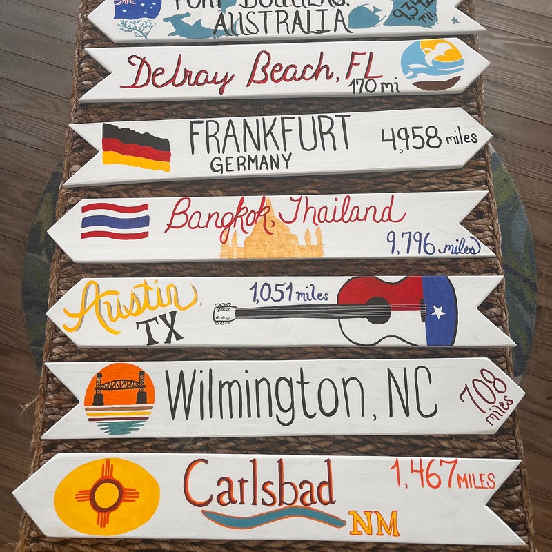 Mileage Signs - Etsy