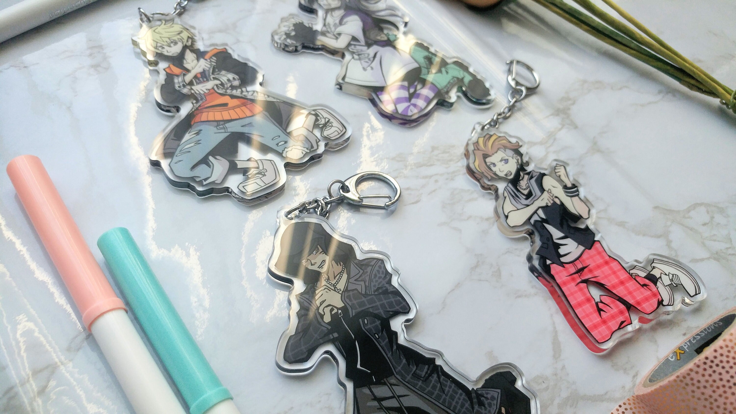Neo: the World Ends With You Keychains TWEWY Neo Acrylic | Etsy Canada