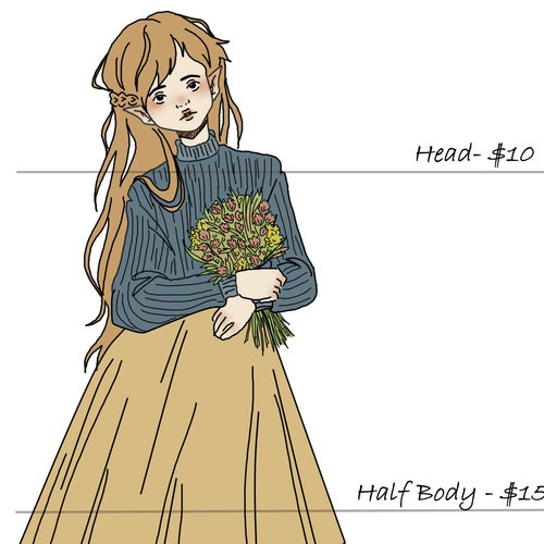 Line Art Personalised Commission - Etsy