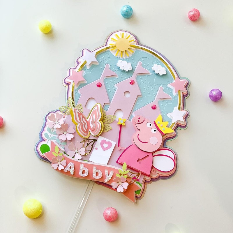 Peppa Pig Cake Topper - Etsy