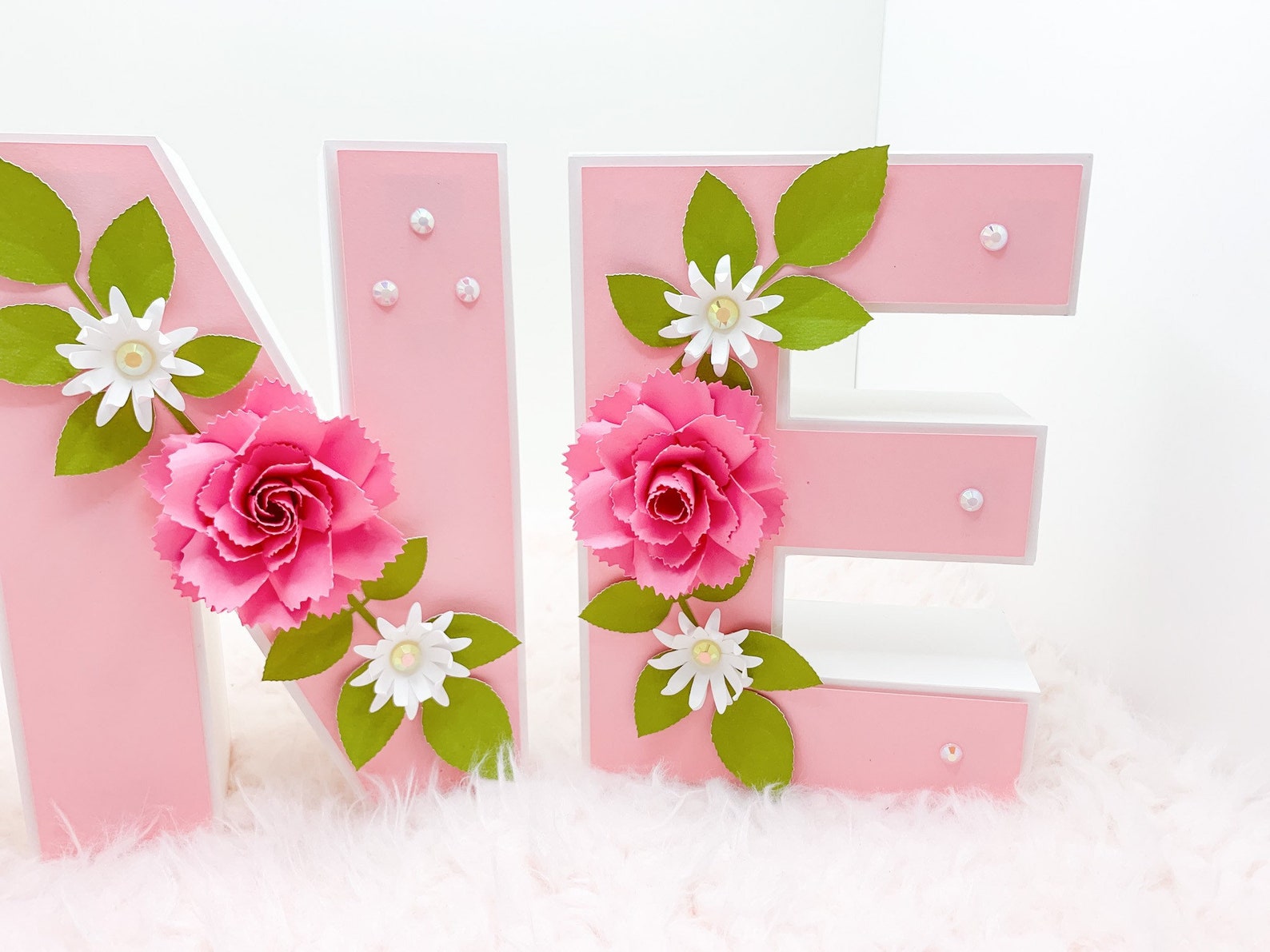 ONE Floral 3d Letters Personalized Letters Favors Party - Etsy