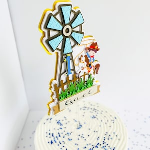 Cowboy Topper | Personalized Cake Topper | Farm Boy Party Theme - Etsy