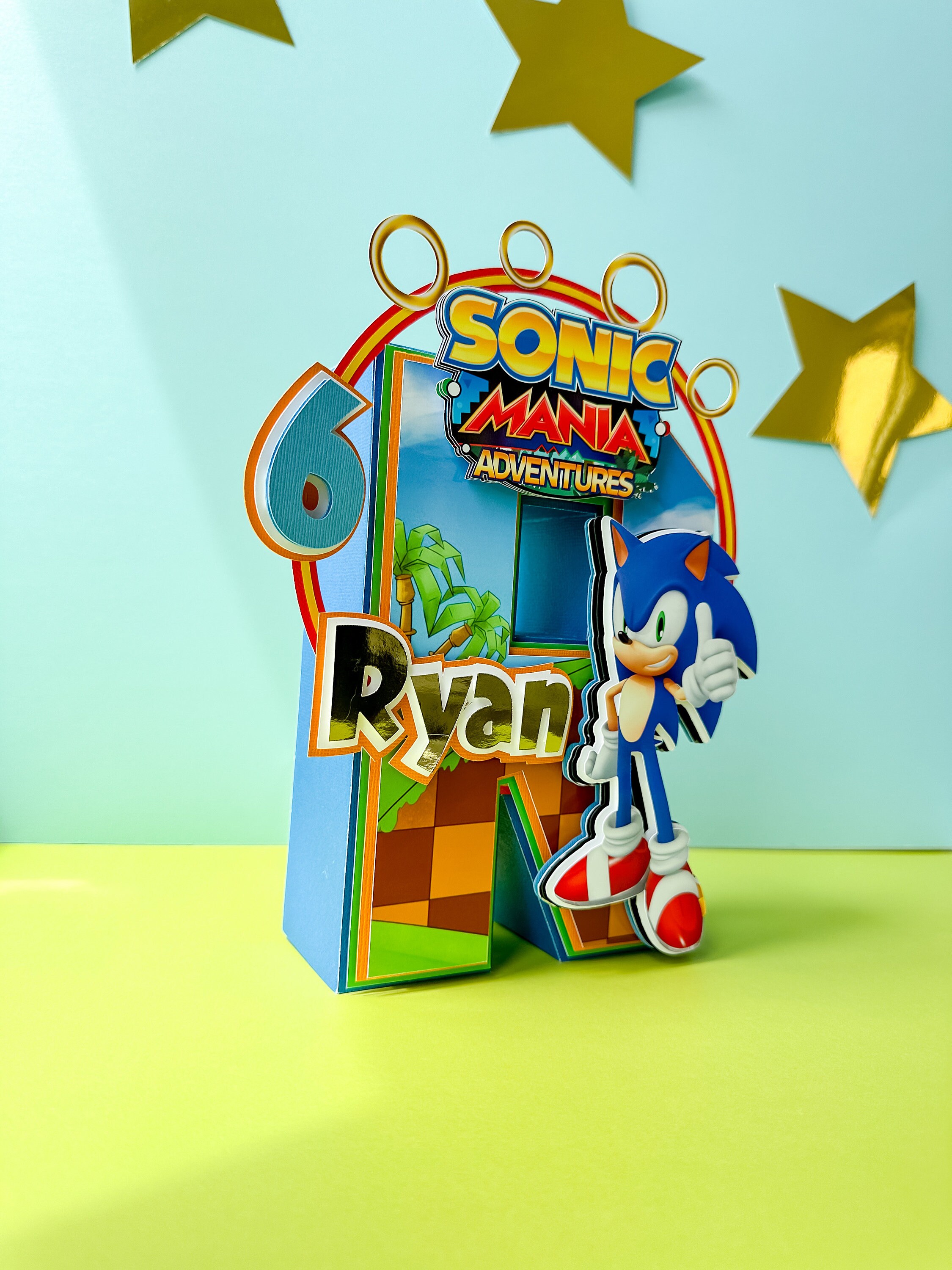 Sonic 3D Letter Sonic Party Decor Custom 3D Letter - Etsy